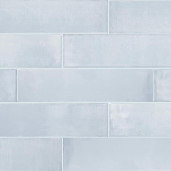 Daltile LuxeCraft Coastal Cloud 4 in. x 16 in. Glossy Ceramic Subway ...