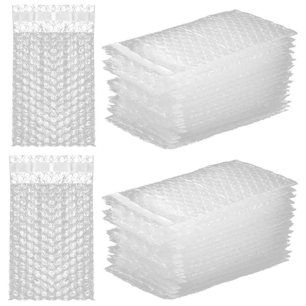 4 x 5.5 Double Wall Bubble Cushion Wrap Pouches Clear Protective Bags ...