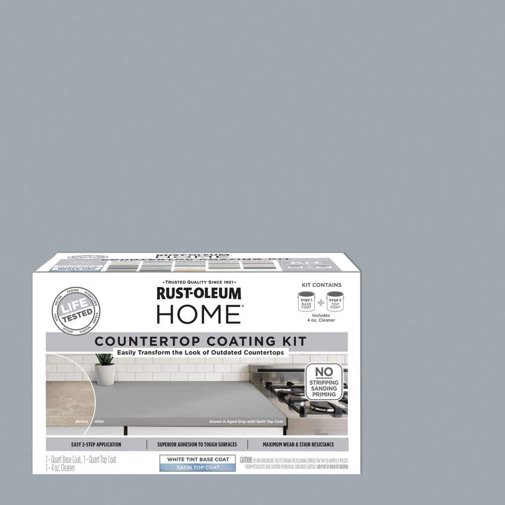 Rust-Oleum Home 1 qt. River Mist Satin Interior Countertop Paint Kit ...