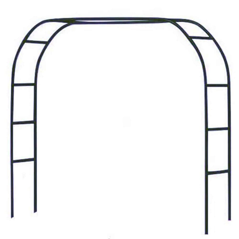 FAWEY TRED INC 85 in. Black Metal Garden Arch, Wide Sturdy Metal ...