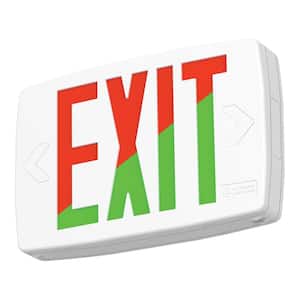 Sure-Lites APX 25-Watt Equivalence Integrated LED Exit Light-Red and ...