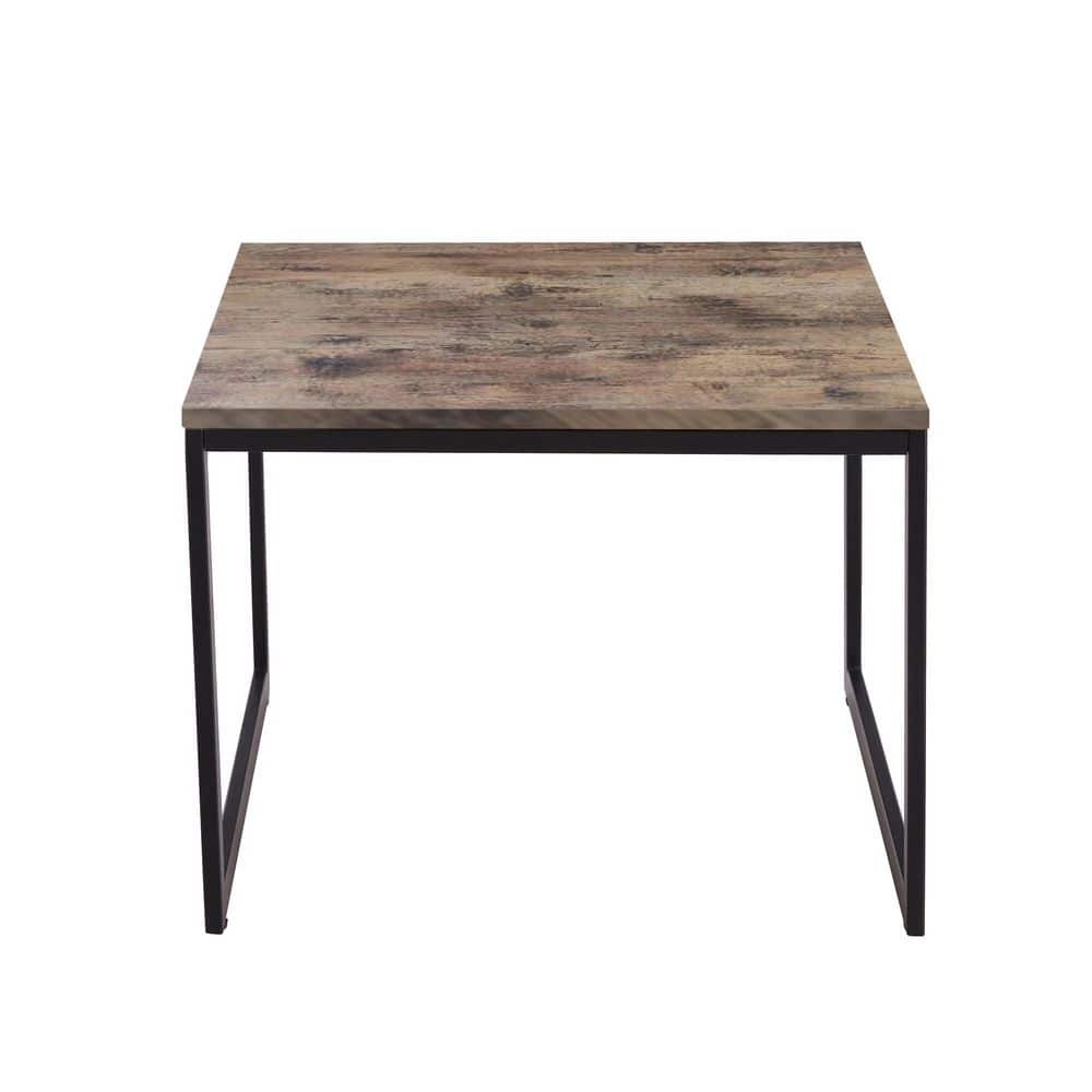 Tileon Square Industrial Rustic Brown Kitchen Utility Table, Small ...