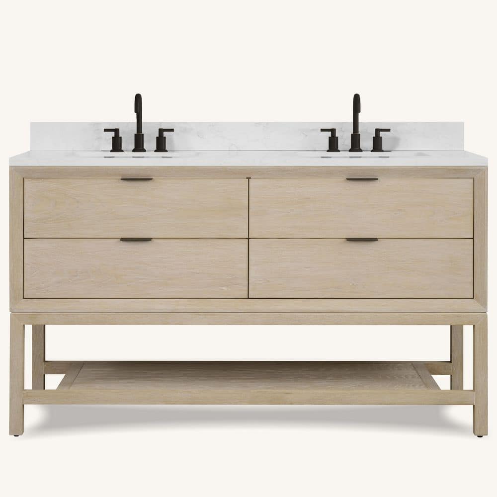 Legion Furniture WH2460-WO-KD 60 in. Double Sink Sink Vanity ...
