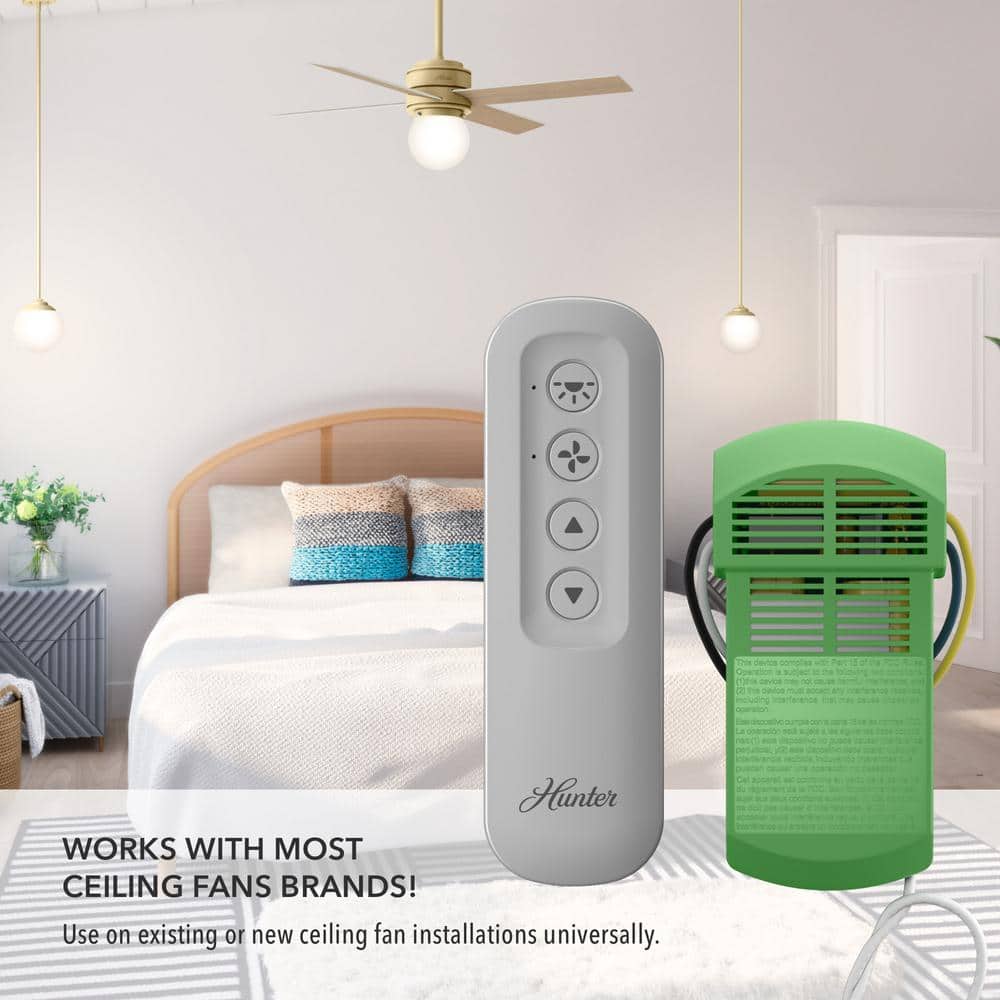 Hunter Universal 3-Speed Ceiling Fan and Light Kit Remote Control with ...