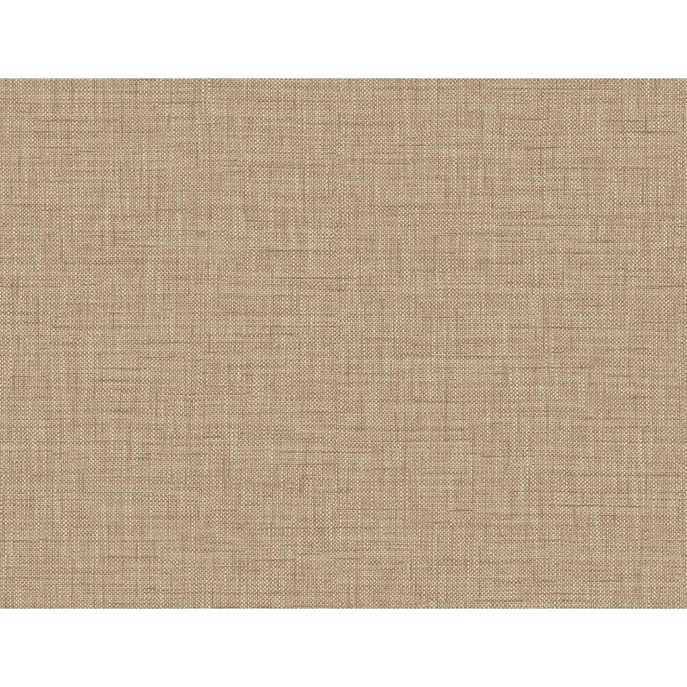 CASA MIA Linen Texture BeigeandSoftBrown Vinyl Non-Pasted Strippable ...