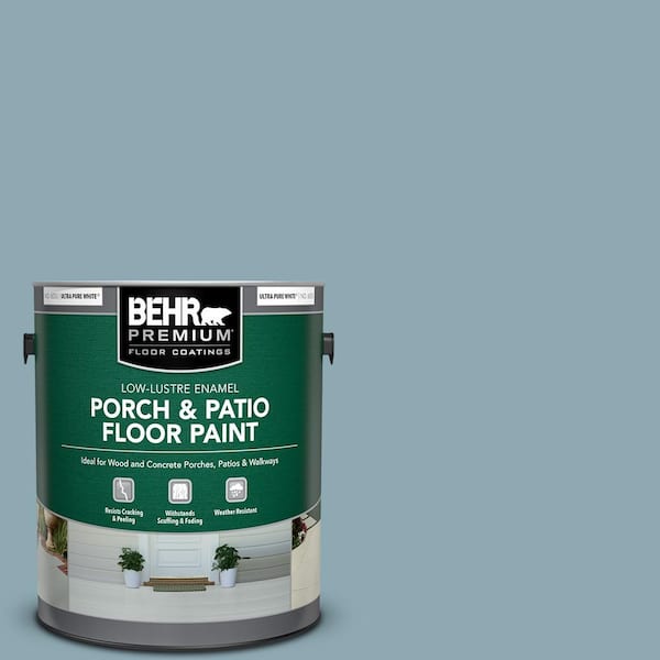 BEHR PREMIUM 1 gal. #530F-4 Newport Blue Low-Lustre Enamel Interior ...