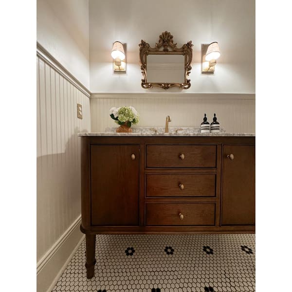Home Decorators Collection Collette 48 in. Single Sink Cinnamon Oak ...