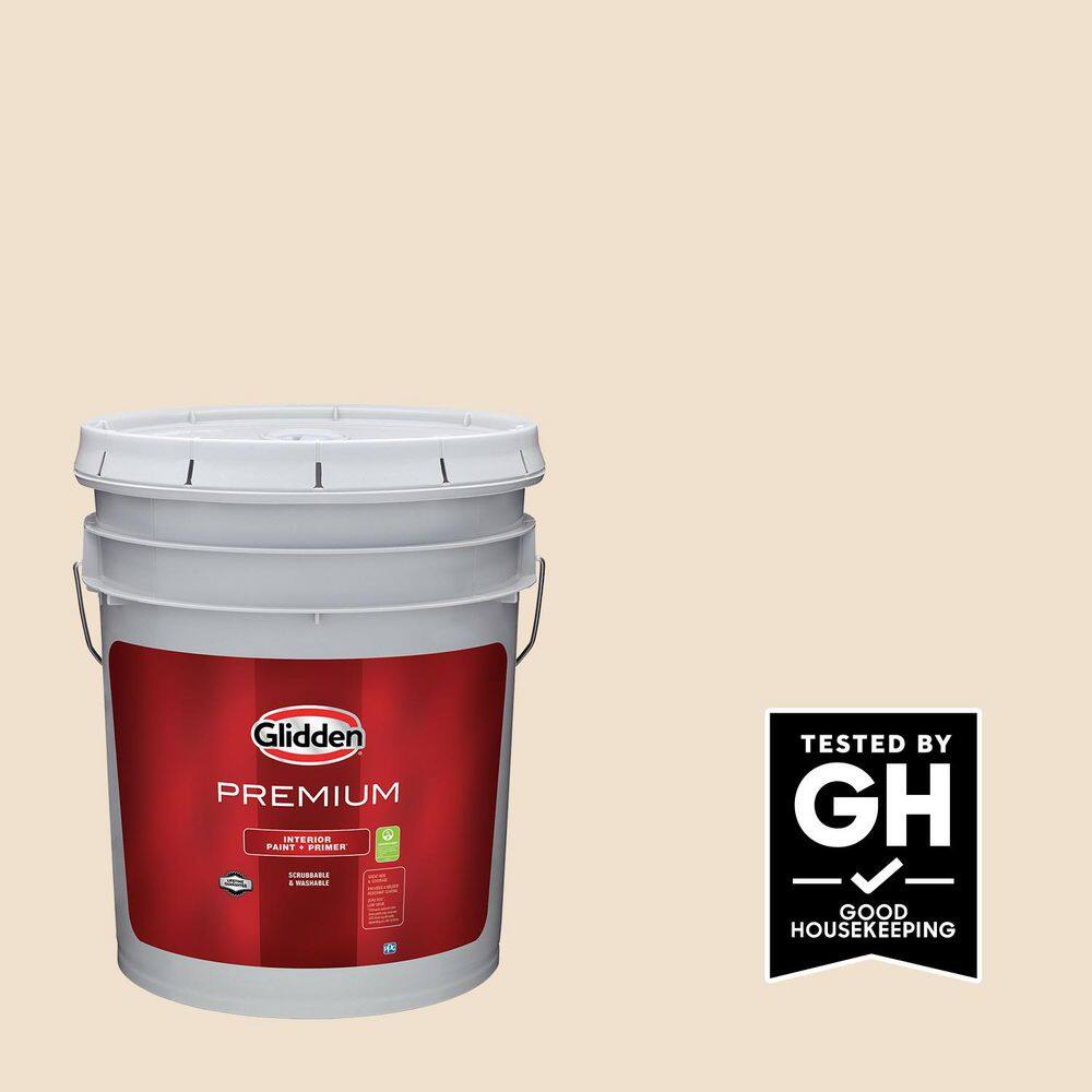 Glidden Premium 5 gal. PPG1077-1 Berkshire Lace Satin Interior Paint ...