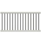 Weatherables Stanford 42 in. H x 96 in. W Textured White Aluminum Stair ...