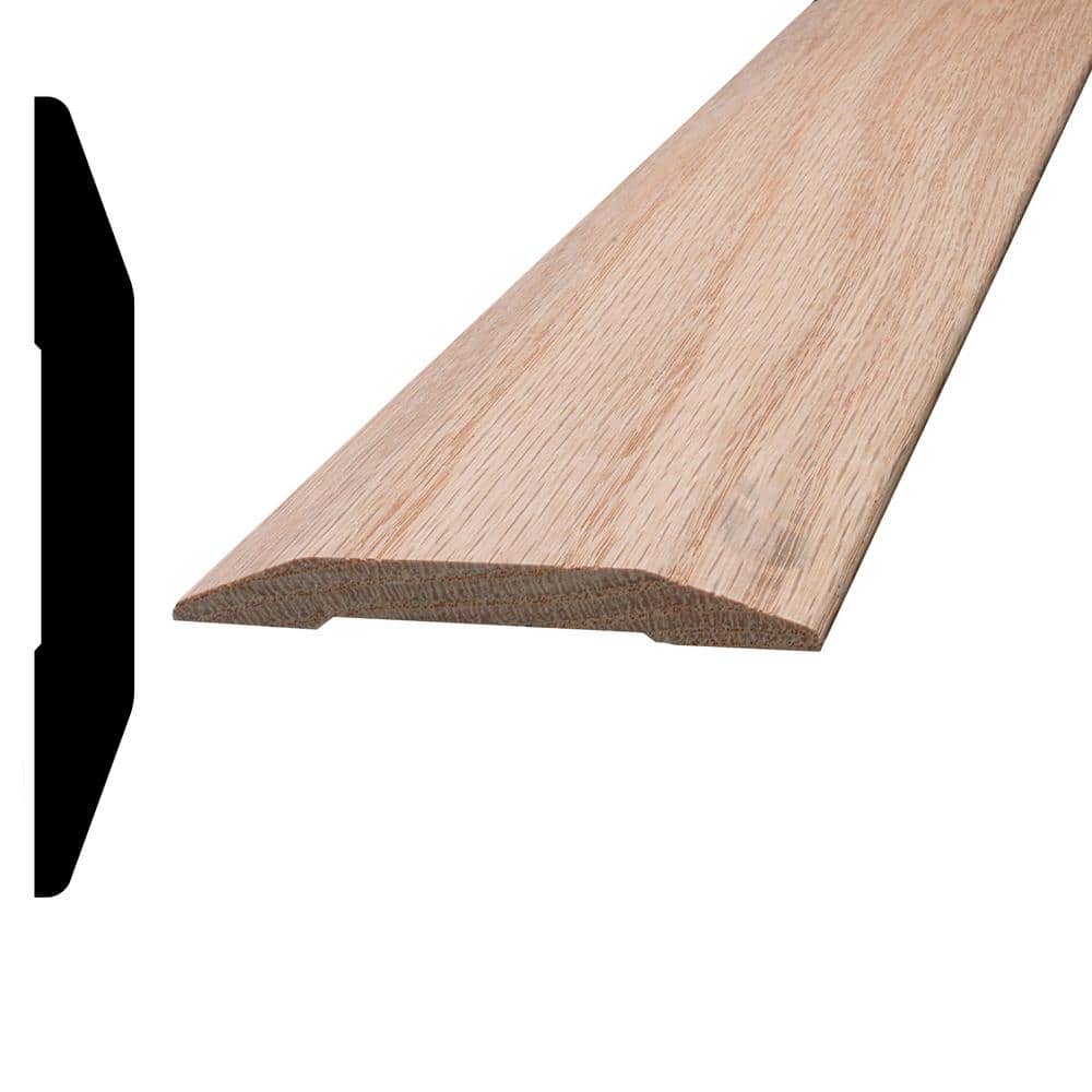 Alexandria Moulding 7/16 in. x 3-1/4 in. x 96 in. Oak Saddle Threshold ...