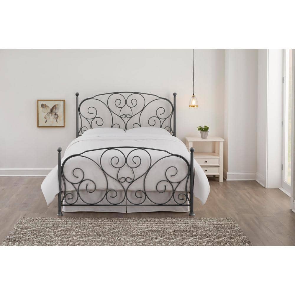 StyleWell Dayport Oil Rubbed Bronze Metal Twin XL Scroll Bed (42.75 in ...