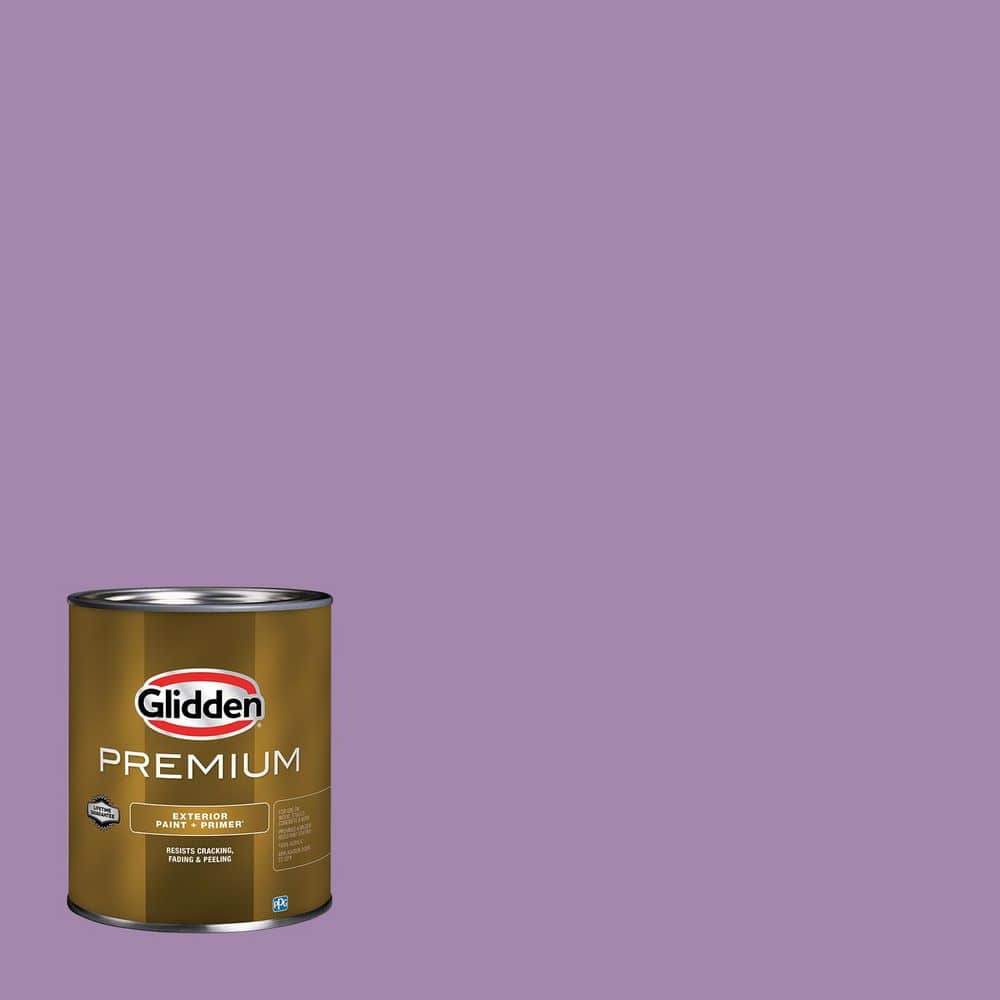 Glidden Premium 1-qt. Violet Eclipse PPG1176-5 Satin Exterior Latex ...