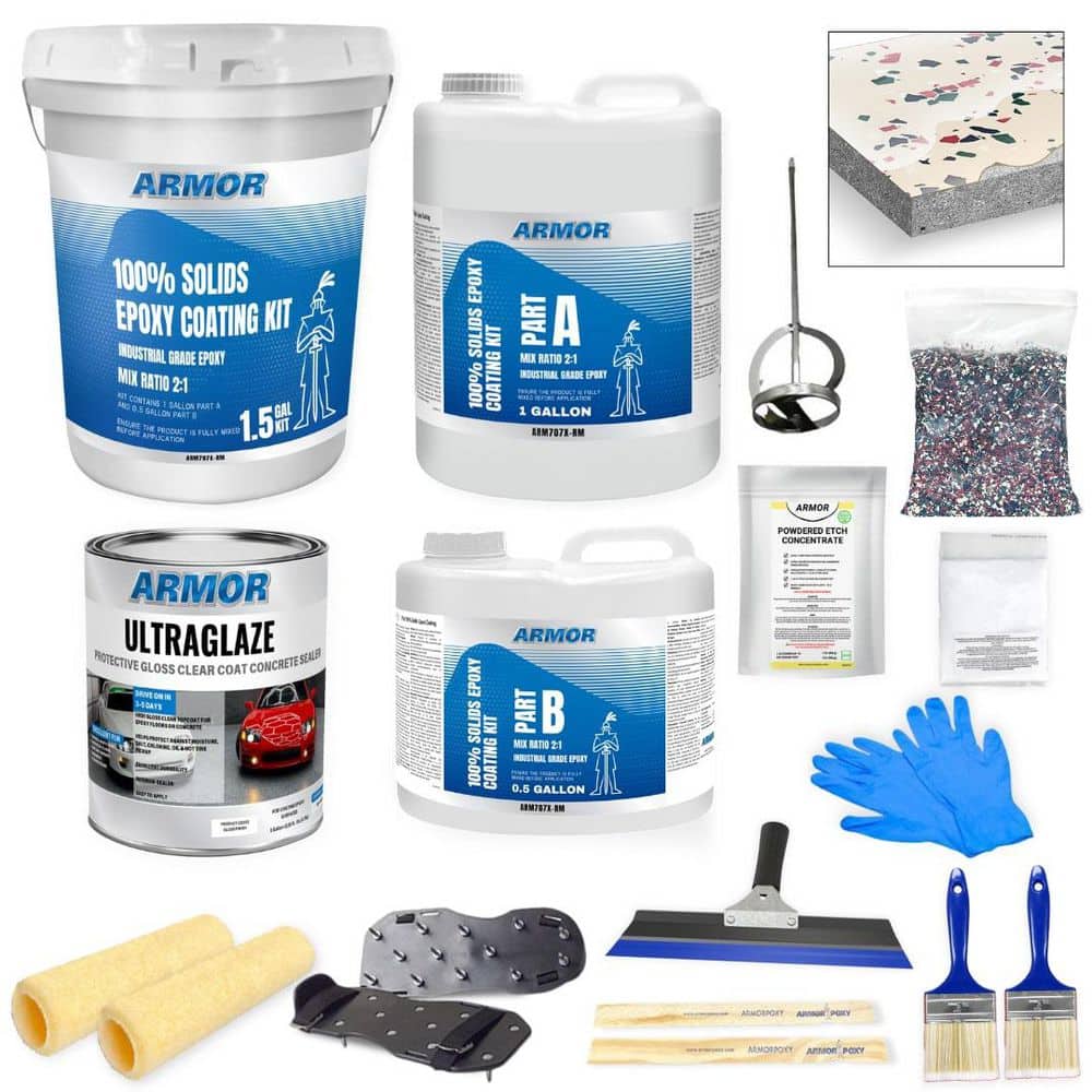 Reviews for ARMORPOXY 1.5 gal. Tan Gloss 2-Part 300 sq.ft. Epoxy Kit ...