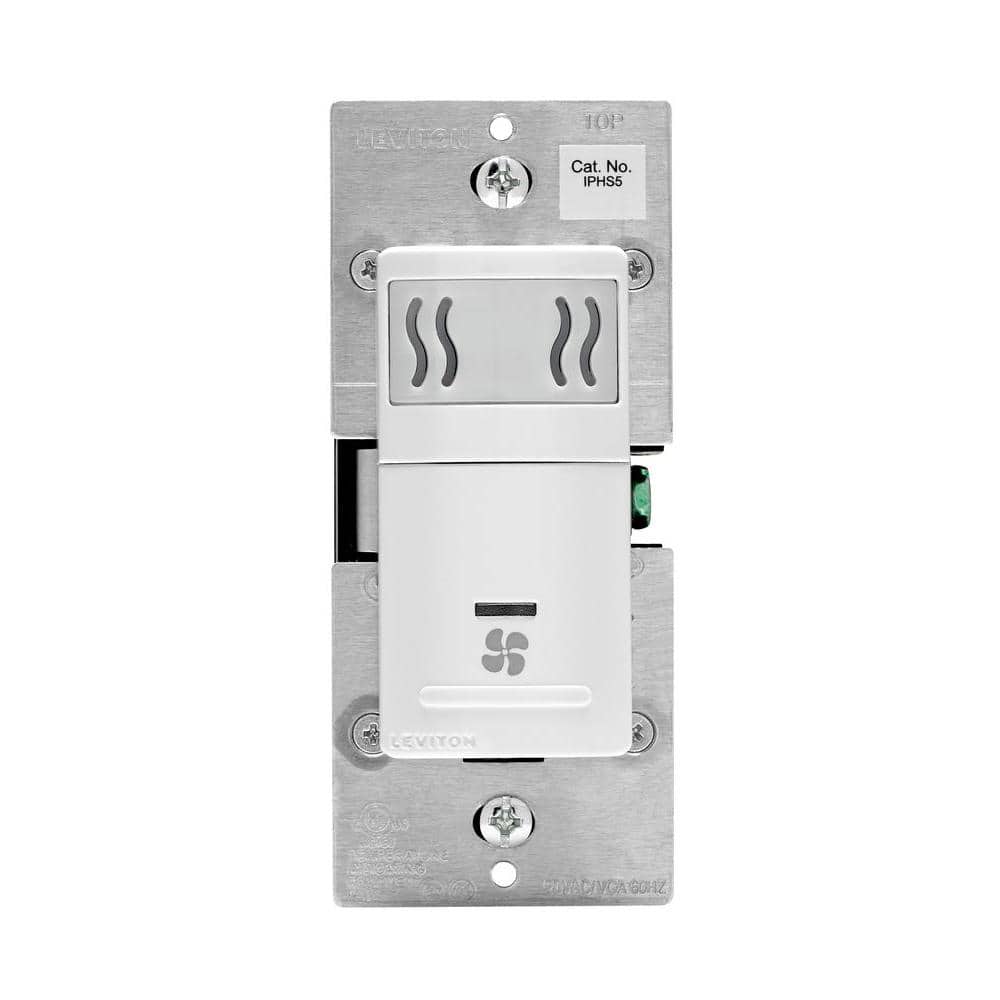 Leviton Decora In-Wall Humidity Sensor & Fan Control, 3 A, Single Pole ...