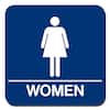 Lynch Sign 8 in. x 8 in. Blue Plastic with Women Symbol Sign WR-18 ...