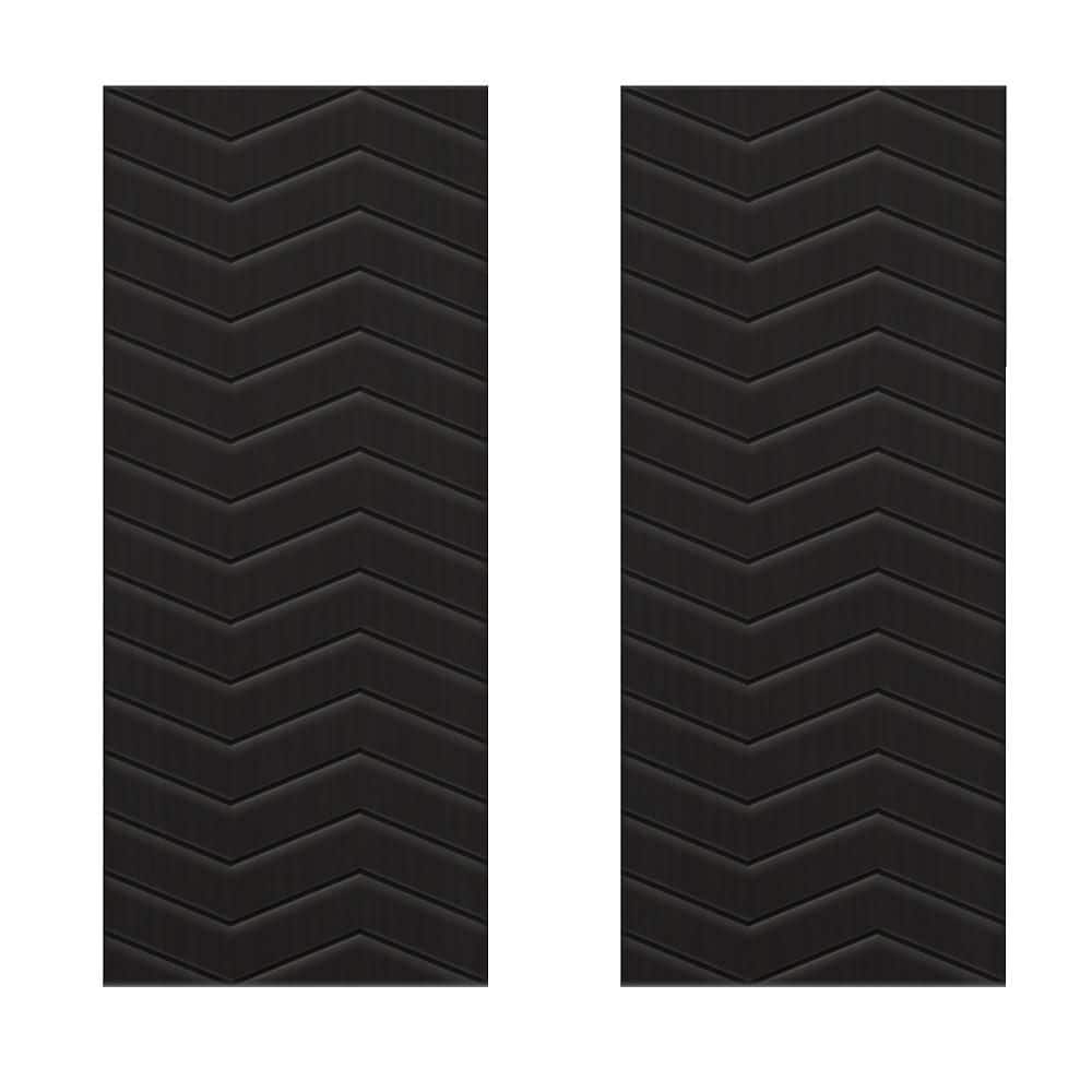 CALHOME 84 in. x 80 in. Hollow Core Black Painted Composite MDF ...