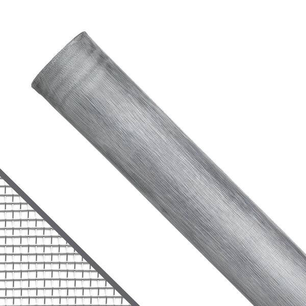Saint-Gobain ADFORS 36 in. x 100 ft. Bright Aluminum Screen Roll for ...