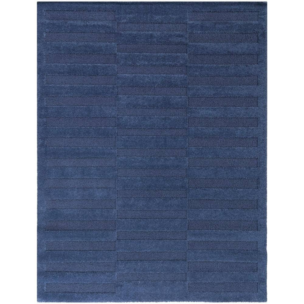 BALTA Ebright Blue 8 ft. x 10 ft. Geometric Area Rug 3135443 - The Home ...