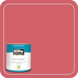 BEHR PREMIUM PLUS 1 qt. #140B-6 Italiano Rose Semi-Gloss Enamel Low ...