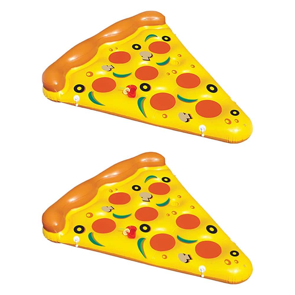 Swimline Giant Inflatable Pizza Slice Pool Float Rafts (2-Pack) 2 x ...