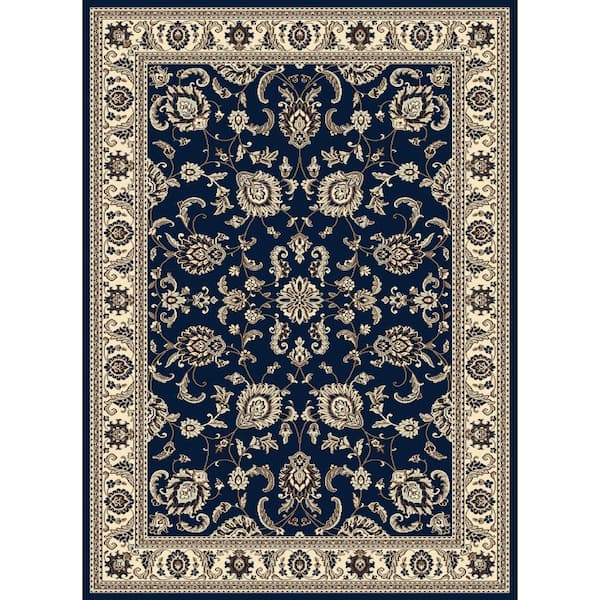 RADICI USA Alba Denim 3 ft. x 5 ft. Traditional Oriental Floral Area ...
