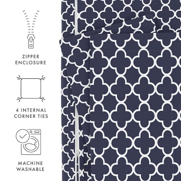 Navy Quatrefoil Pattern