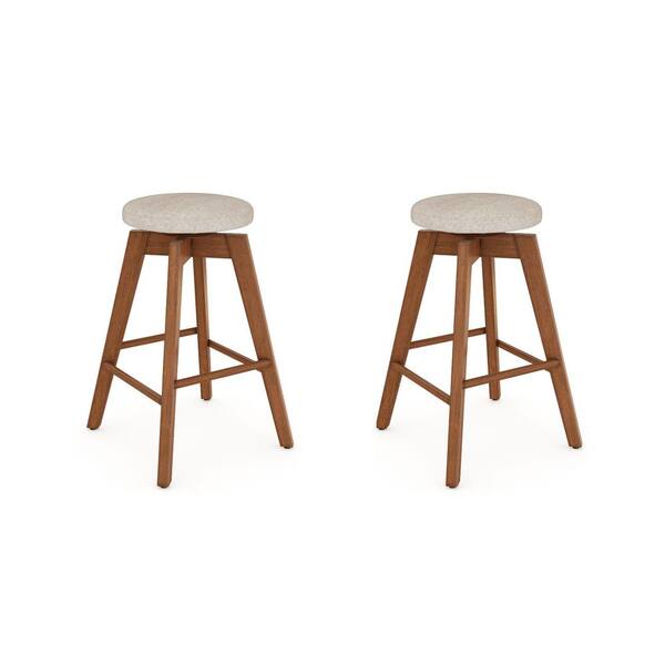 Nathan James Amalia Stools 26 in. Natural Wheat Brown Backless Counter ...