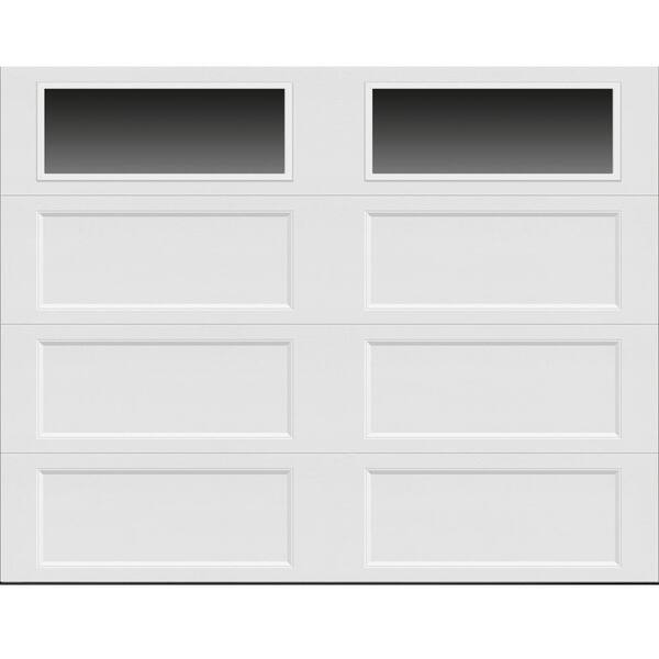 Clopay Bridgeport Steel Extended Panel 9 ft x 7 ft Insulated 6.3 R-Value White Garage Door with ...