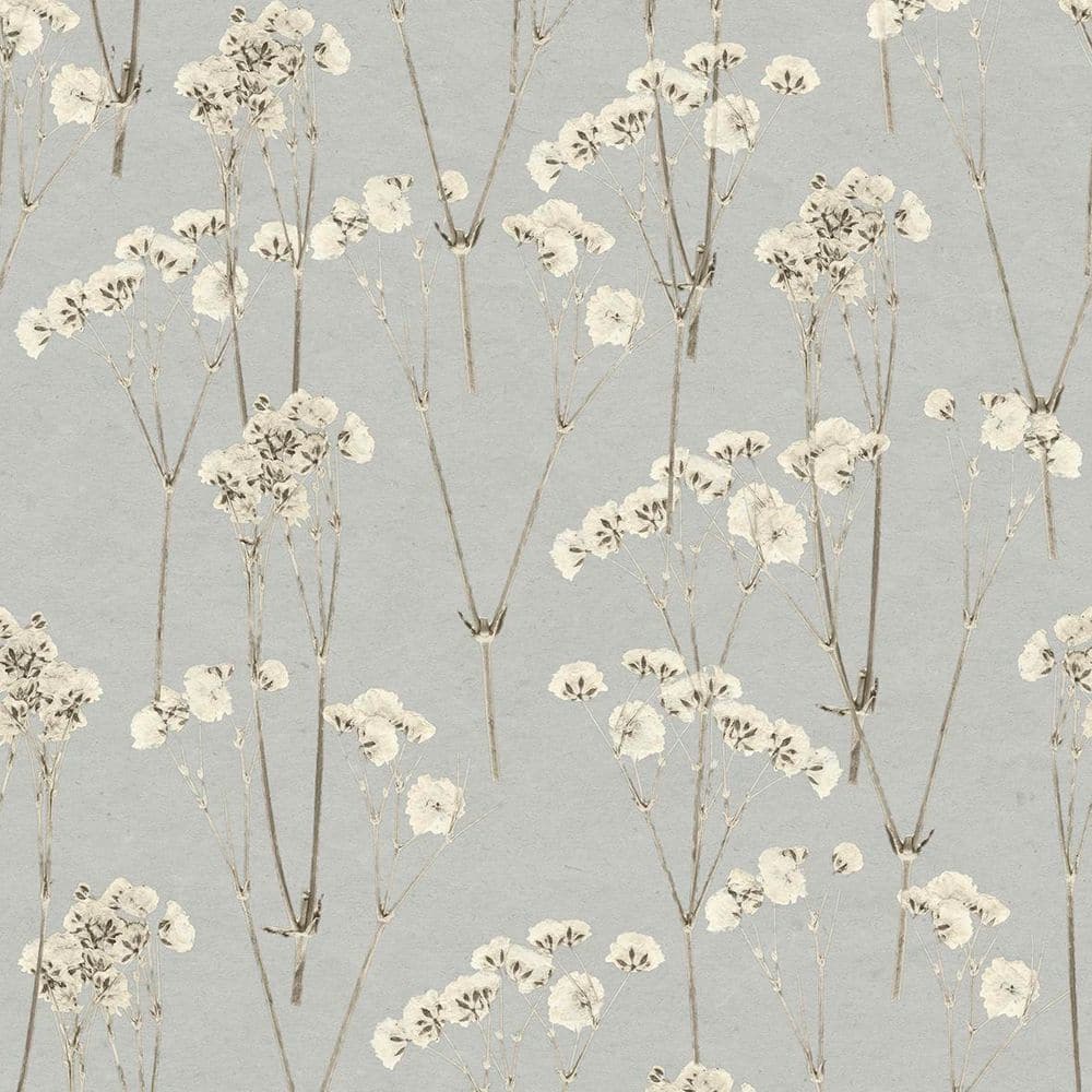 Veer Decor Spry Flower Cashmere Blue Wallpaper 8250-AD2 - The Home Depot