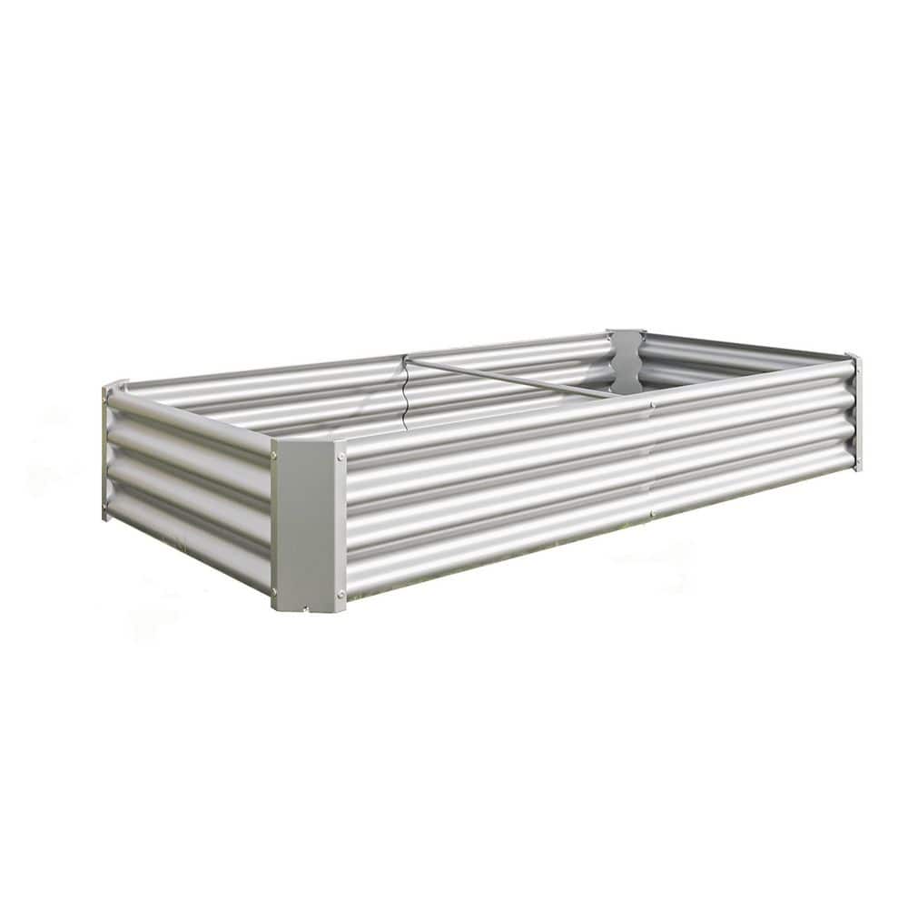 70.87 in. L x 35.83 in. W Silver Corrugated Galvanized Metal ...