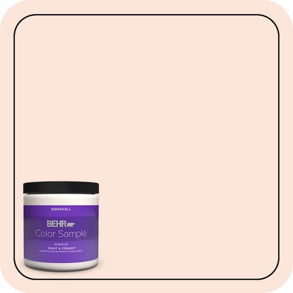 BEHR PREMIUM PLUS 8 oz. #210A-1 Cool Cream Eggshell Enamel Interior ...