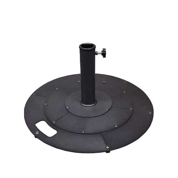 19 lbs. Metal Round Heavy Duty Patio Umbrella Base in Black HPBR4Z4Z27 ...