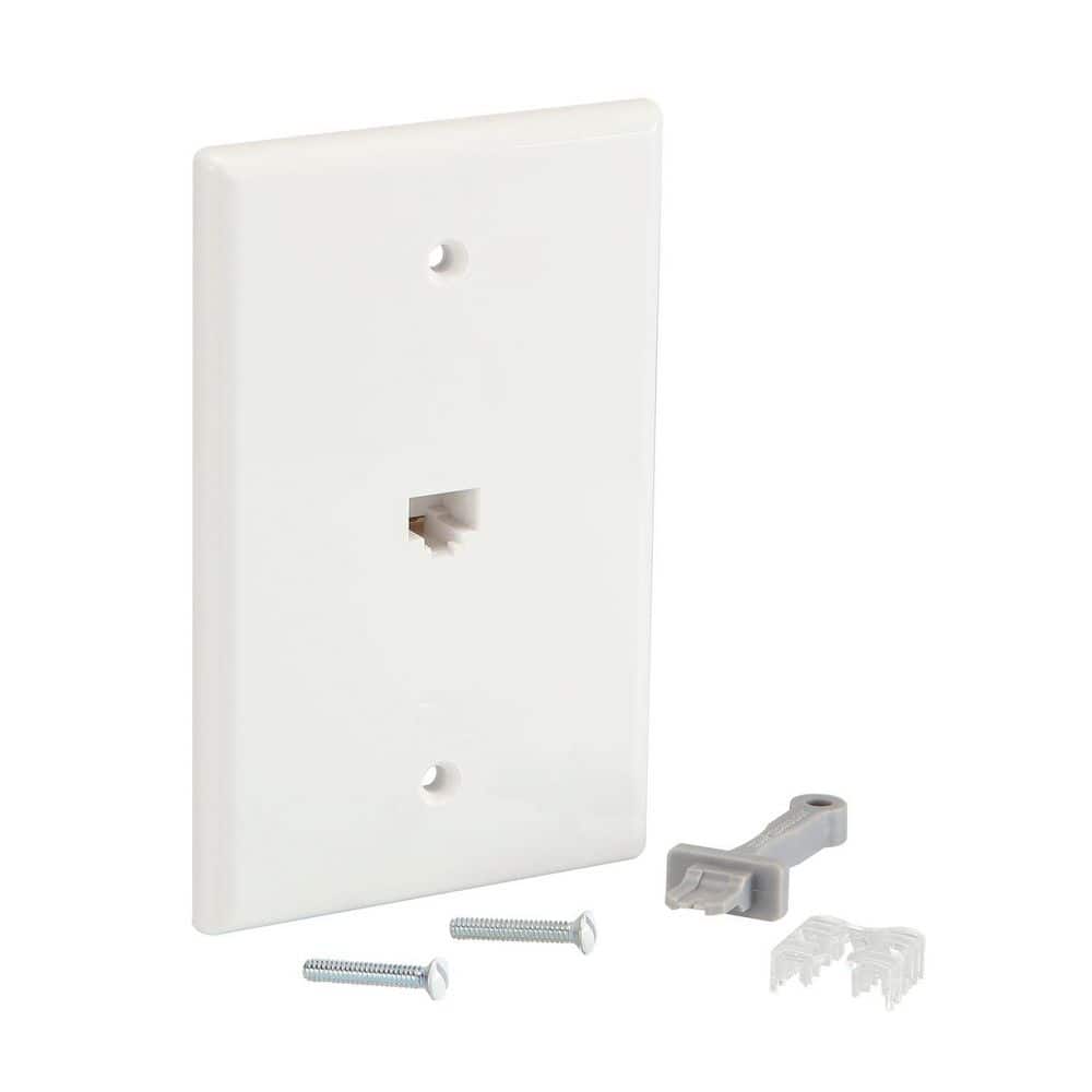 Commercial Electric 1-Gang Ethernet Midsize/Midway Nylon Wall Plate ...