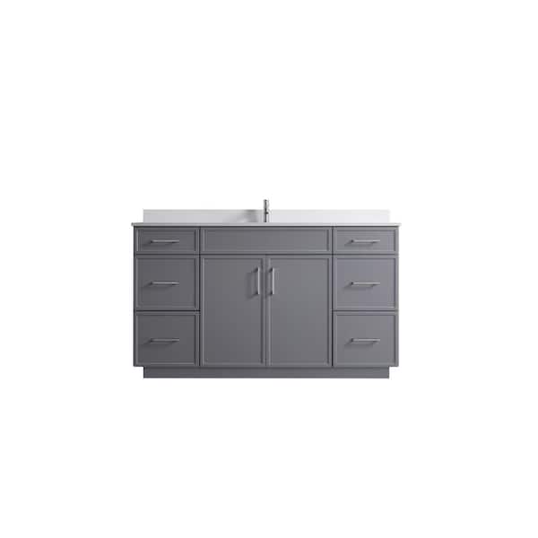 Dyconn VSC 60in. W x 22in. D x 35in. H Double Sink Freestanding Bath ...