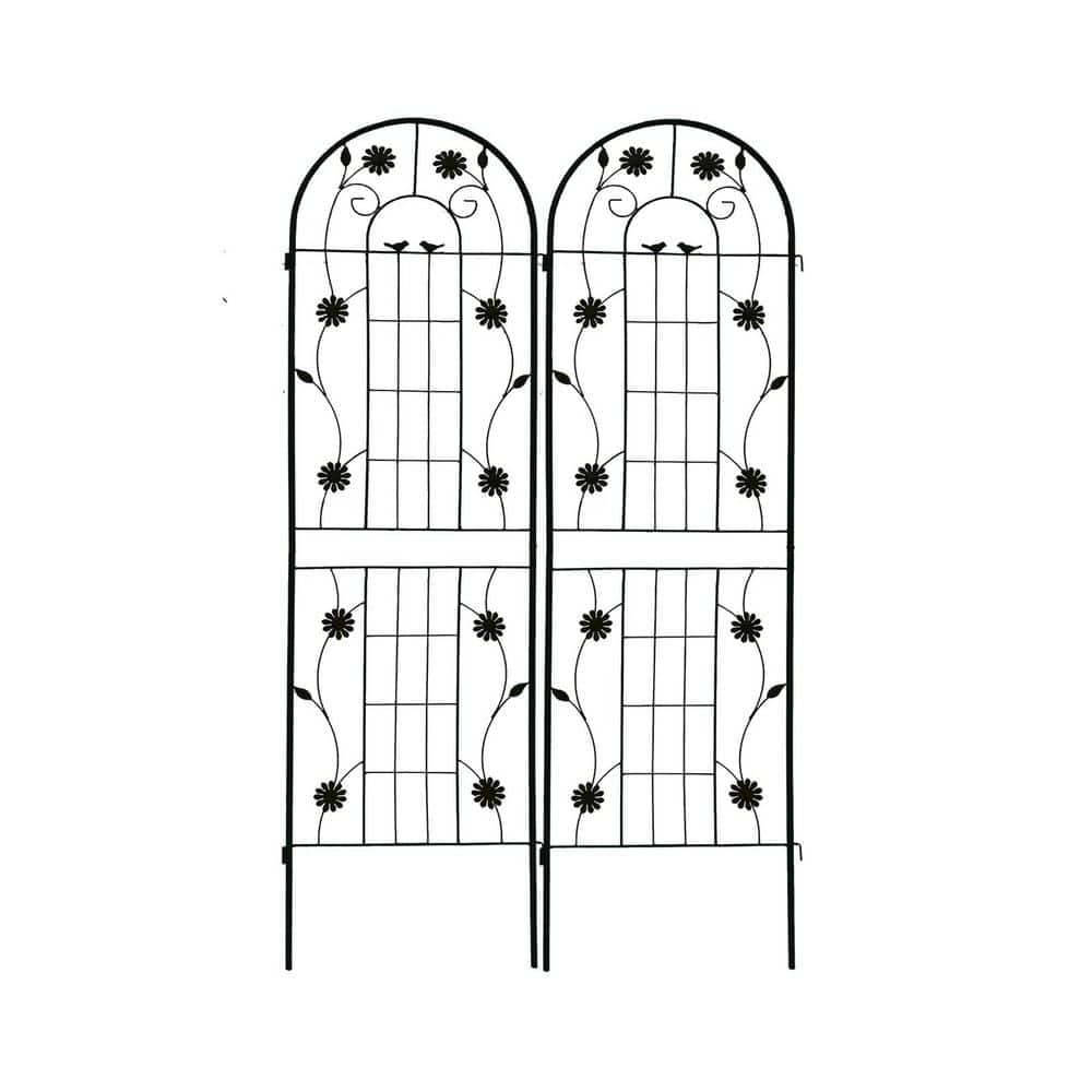 COOLSHARK 2 Pack 71in. x 19.7in. Metal Garden Trellis for Climbing ...