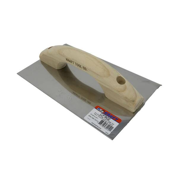 Kraft Tool Co. 10 in. x 6 in. Stainless Steel Hand Edger 1/2 in. Radius ...