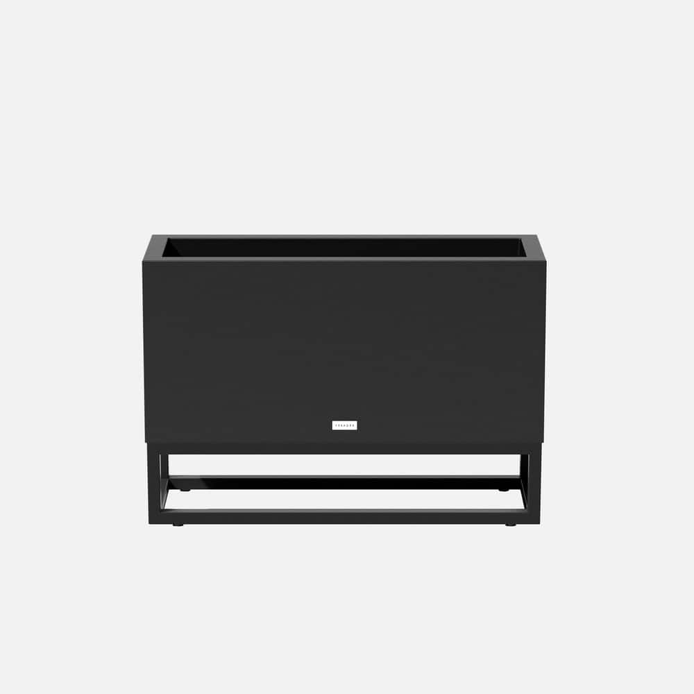 Reviews for Veradek Long Box 32 in. Raised with Stand Rectangular Black ...