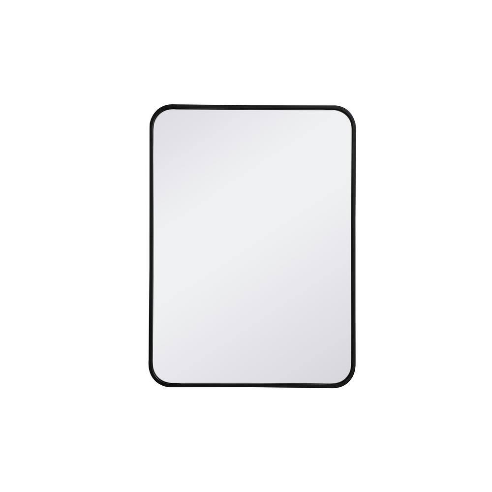 Timeless Home 22 in. W x 30 in. H x Modern Soft Corner Metal Rectangle ...