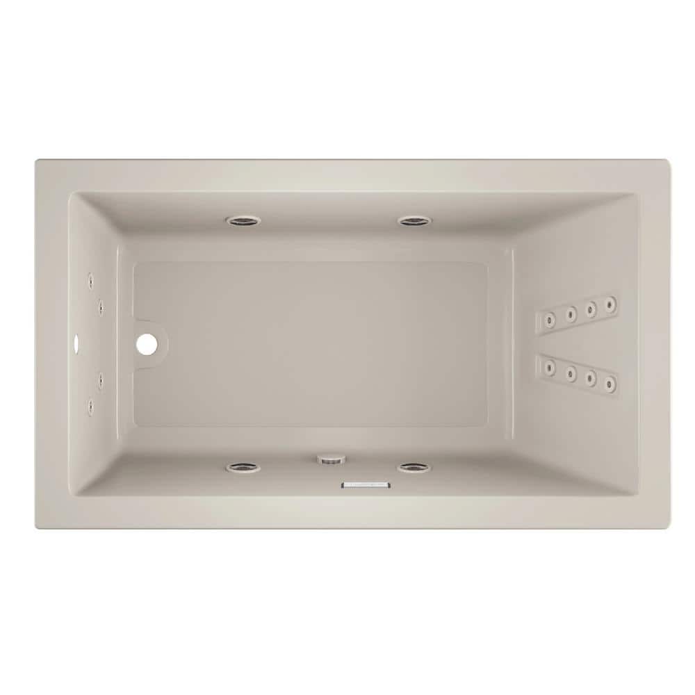 JACUZZI SOLNA 72 in. x 42 in. Rectangular Whirlpool Bathtub with Left ...