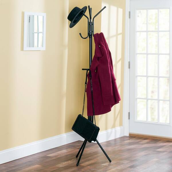 Home Basics Black Coat Rack CR41166 - The Home Depot