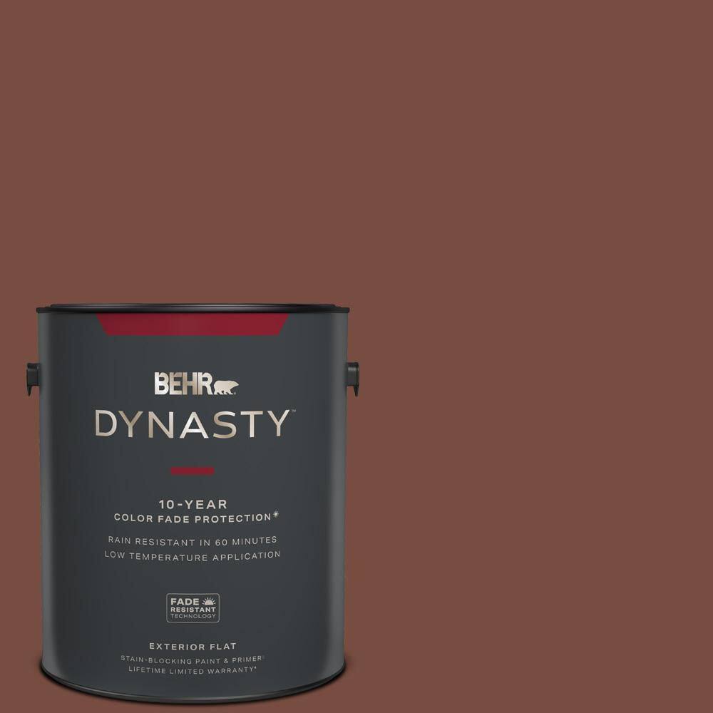 BEHR DYNASTY 1 gal. #S170-7 Dark Cherry Mocha Flat Exterior Stain ...