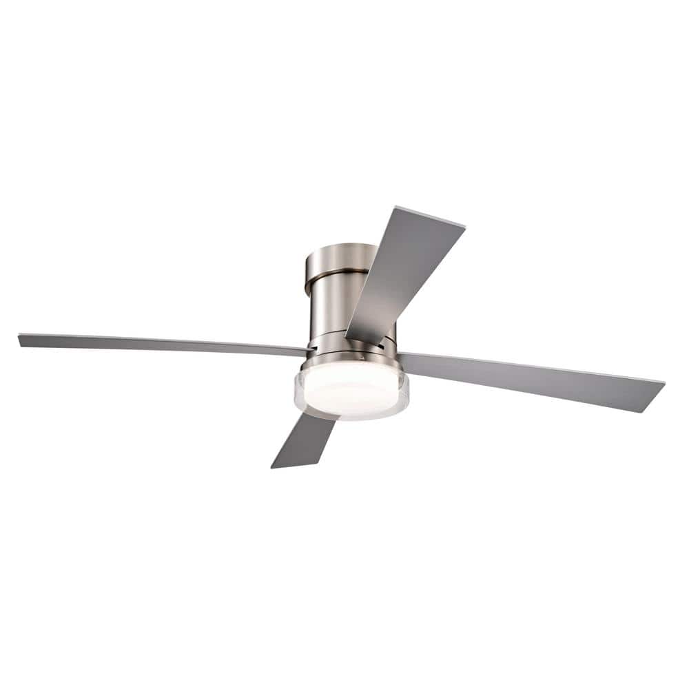 PUDO 48 in. Integrated LED Industrial Indoor Silver Ceiling Fan ...