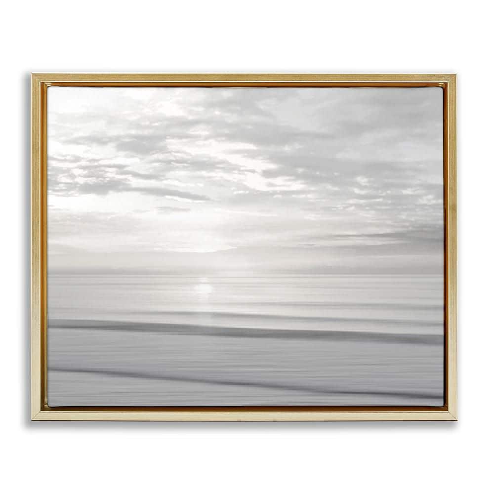 Stupell Industries Soft Serene Beach Reflection by Maggie Olsen Gold ...