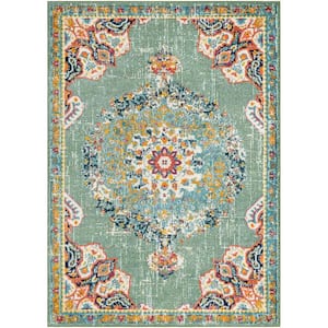 Unique Loom Penrose Alexis Blue 7 ft. 1 in. x 10 ft. Area Rug 3185305 ...