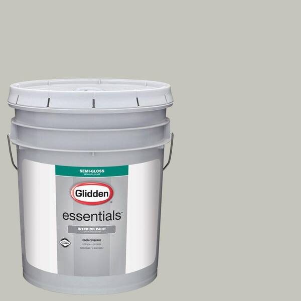Glidden Essentials 5 gal. #HDGCN02D Grey Nuance Semi-Gloss Interior ...