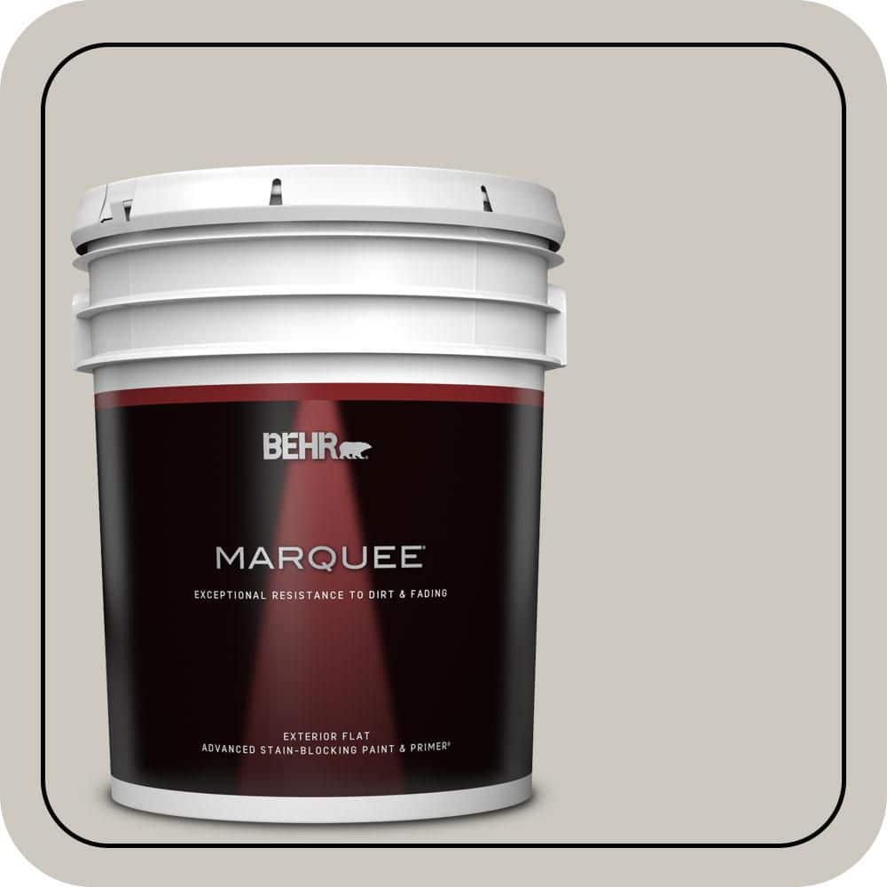 BEHR MARQUEE 5 gal. Designer Collection #DC-008 Gratifying Gray Flat ...