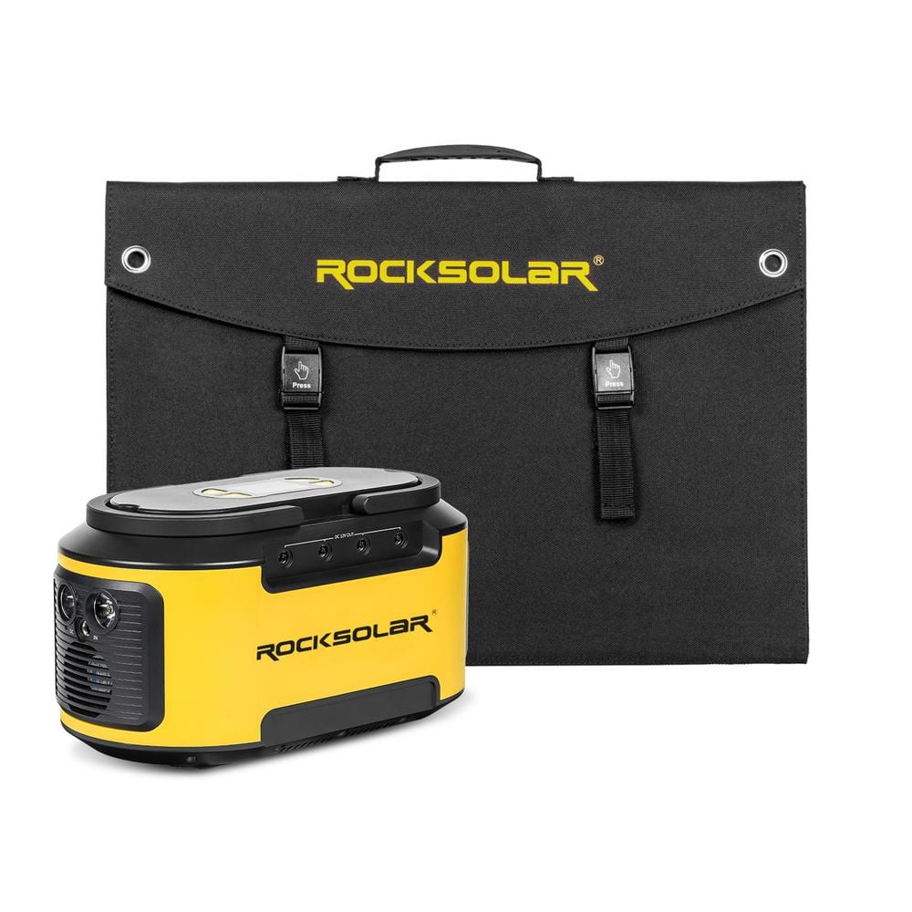 ROCKSOLAR Ready 200-Watt Power Station Plus 60-Watt Foldable Solar ...