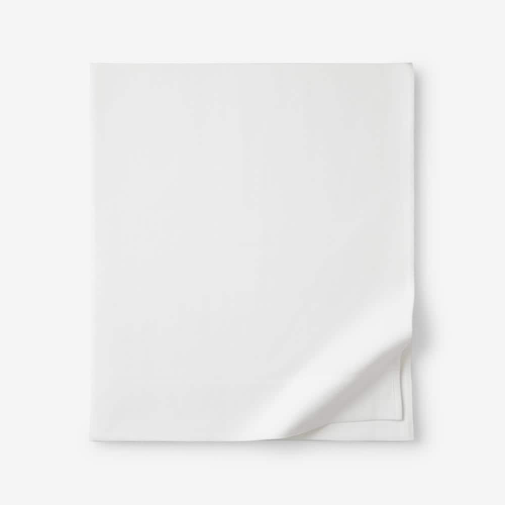 The Company Store Company Cotton Solid Velvet Flannel White Cotton Full ...