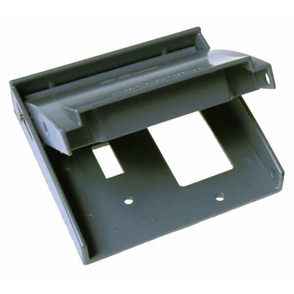 BELL N3R RAYNTITE Aluminum Gray 2-Gang Weatherproof Electrical Outlet ...