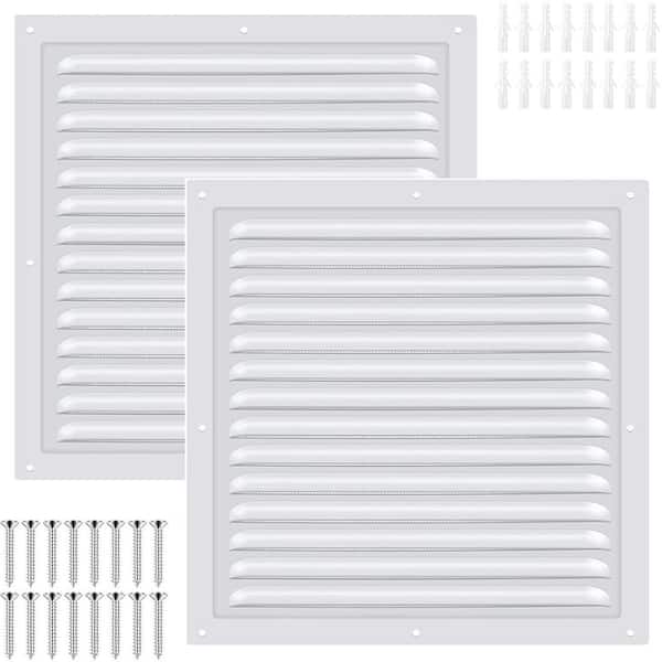 KIWDZFU 12 x 12 Square White Aluminum Gable Vent with Screen Mesh for ...
